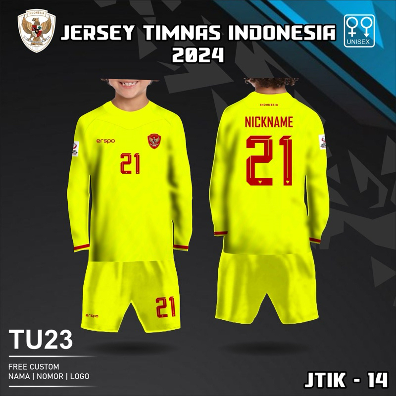 Jual Setelan Jersey anak kiper timnas indonesia terbaru baju kaos bola ...