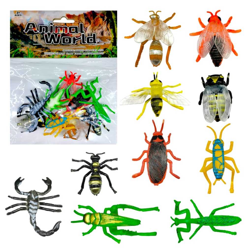 Jual DOUBLE GREAT Serangga Mainan Hewan Insect World Binatang Karet ...