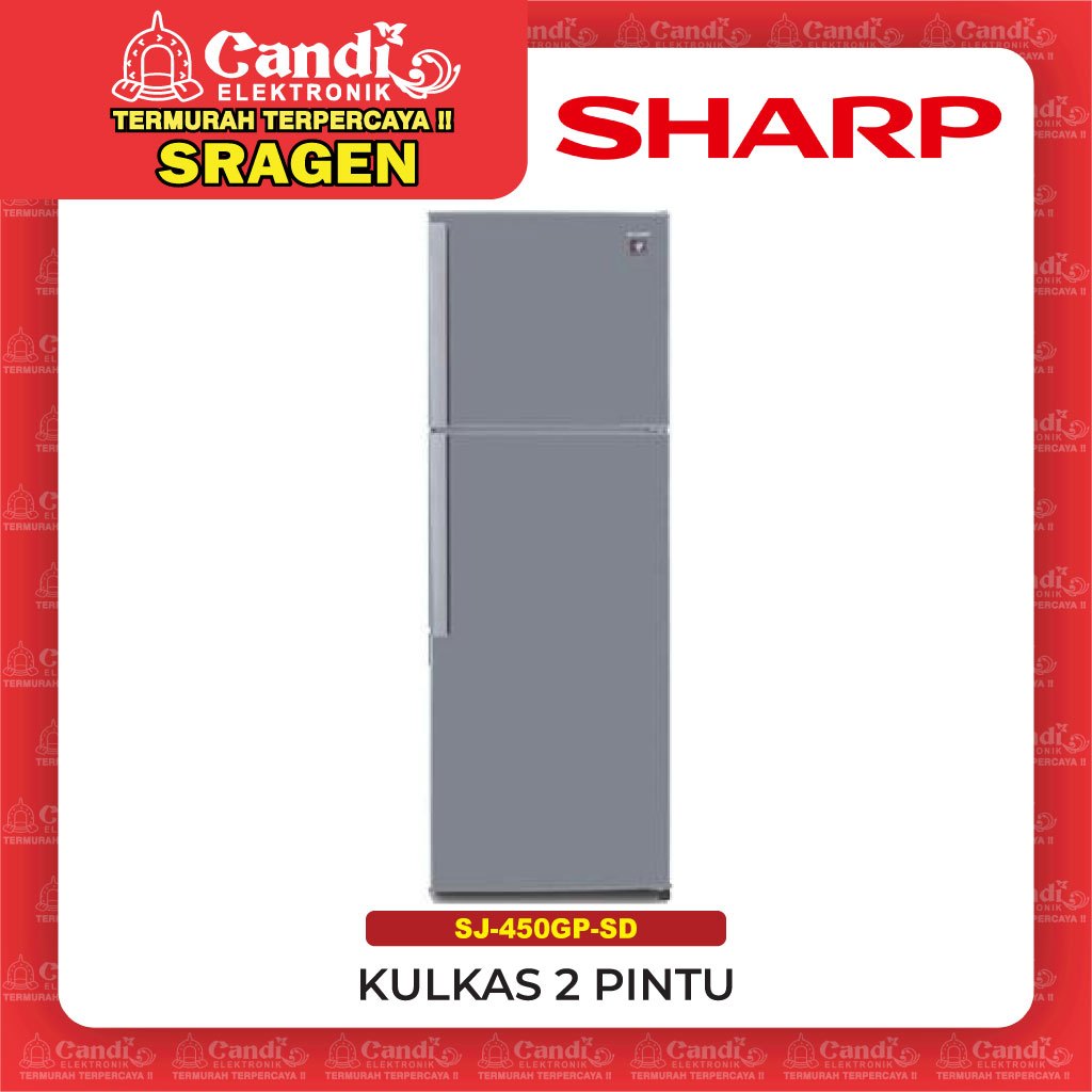 Jual SHARP Kulkas 2 Pintu 352 Liter Plasmacluster Ion - SJ-450GP-SD | Shopee Indonesia