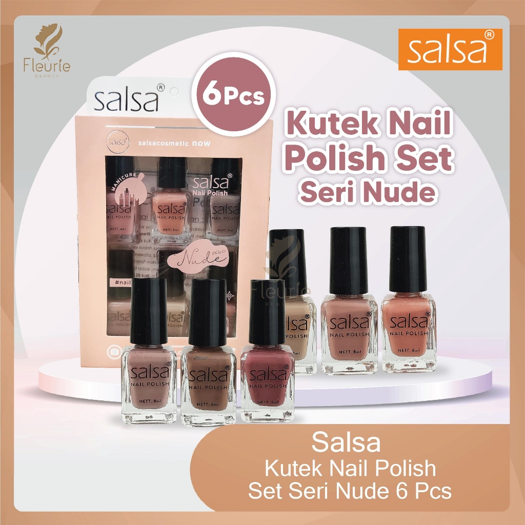 Jual (ISI 6pcs) SALSA Kutek Nail Polish Set Seri Nude - Cat Kuku Salsa ...