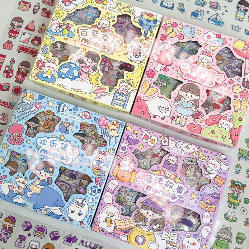 Jual ( KKM ) MOMO GIRLTHEME Sticker Box NONO / MOMO 2D Dekorasi Anak ...