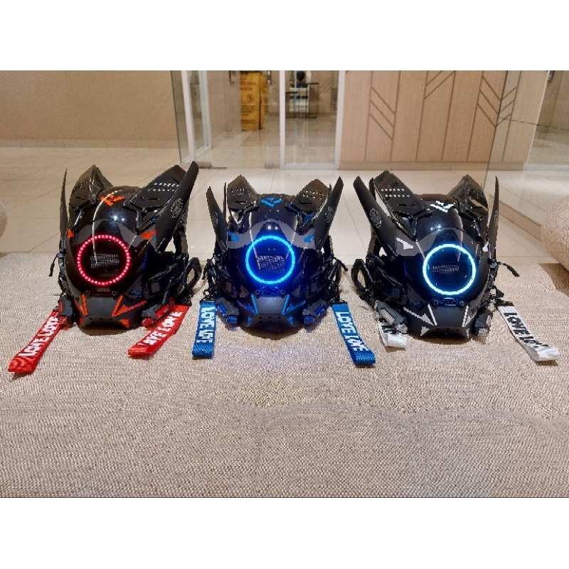 Jual Cyberpunk Mask V6 Cosplay LED High Quality Cyberpunk Helmet / helm ...