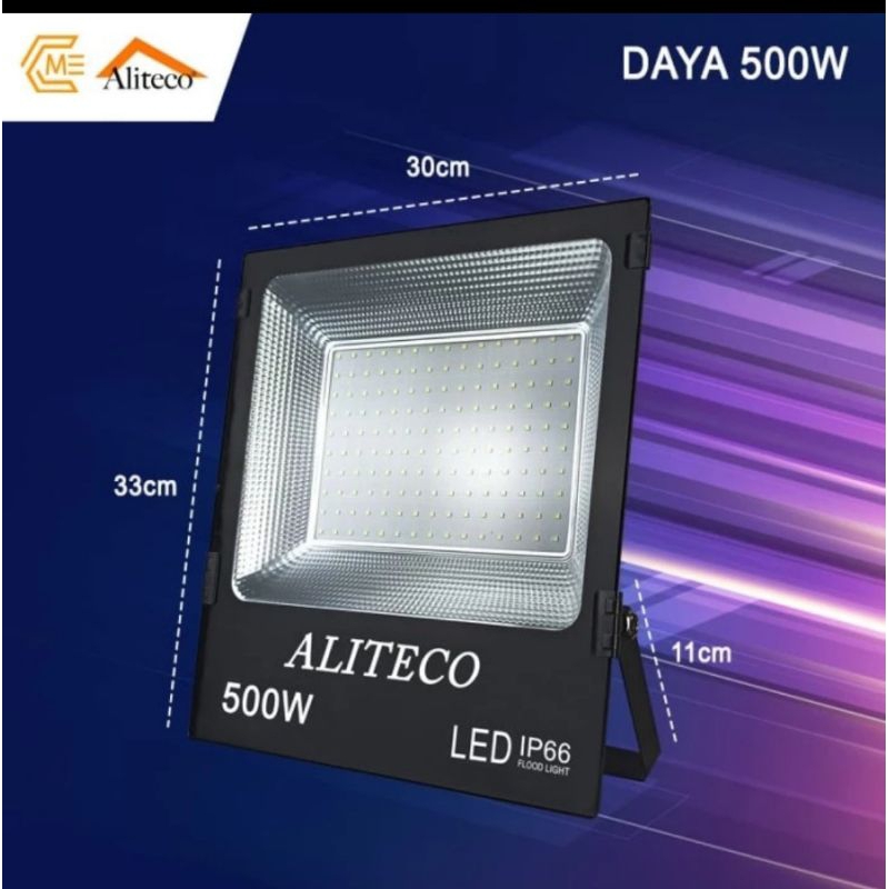 Jual Kap Lampu Sorot / Lampu Tembak Aliteco 500 watt Cahaya Putih dan Kuning | Shopee Indonesia