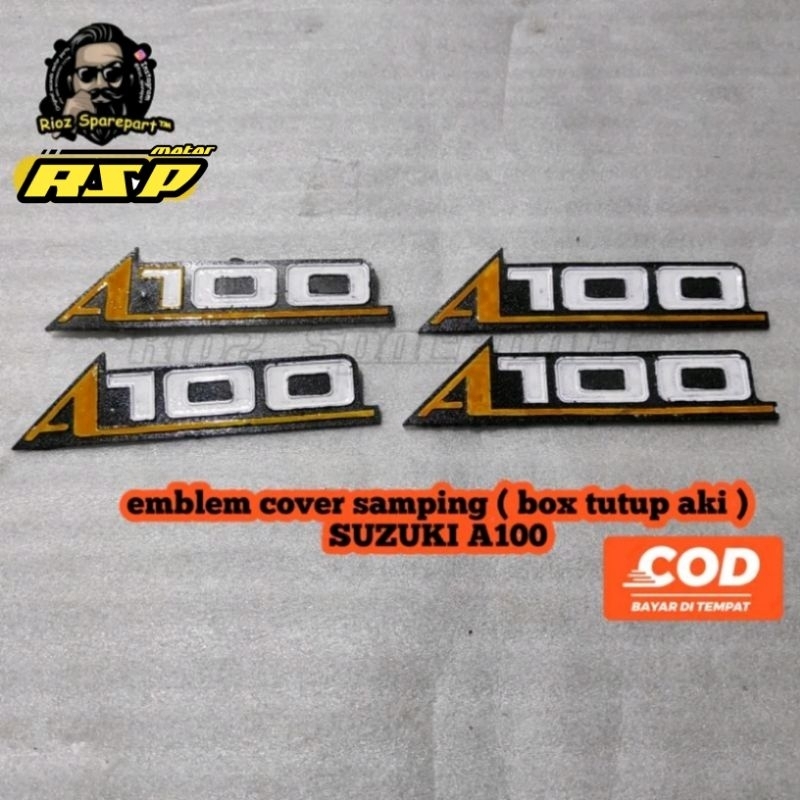 Jual logo emblem cover tutup aki atau box samping suzuki a100 A100 A ...