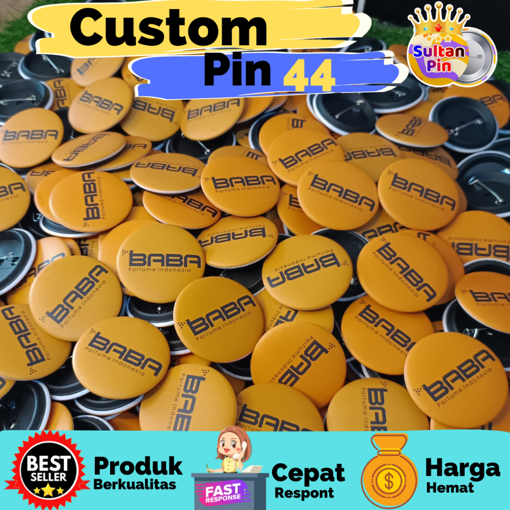 Jual Cetak Pin Peniti 44 Custom / Pin 44mm / PIN PENITI / PIN BROS ...