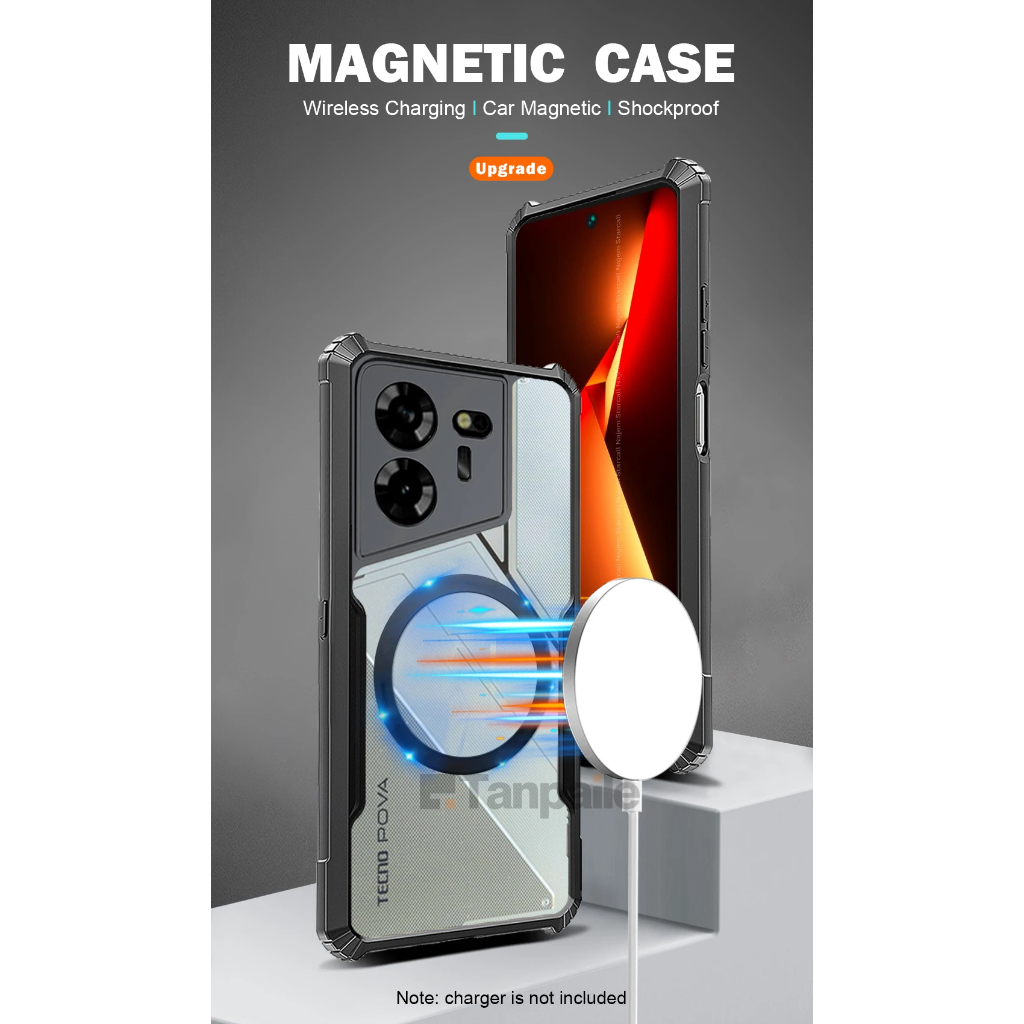 Jual Case Tecno POVA 5 5 PRO MAGSAFE Beatle KORI Bumper Magnetic Fuze Transparan Clear Armor ...