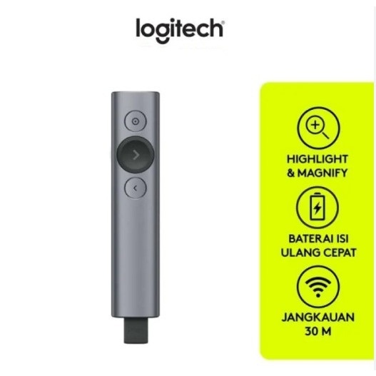 Jual Logitech Spotlight Pointer Presenter Wireless Bluetooth - Slate | Shopee Indonesia