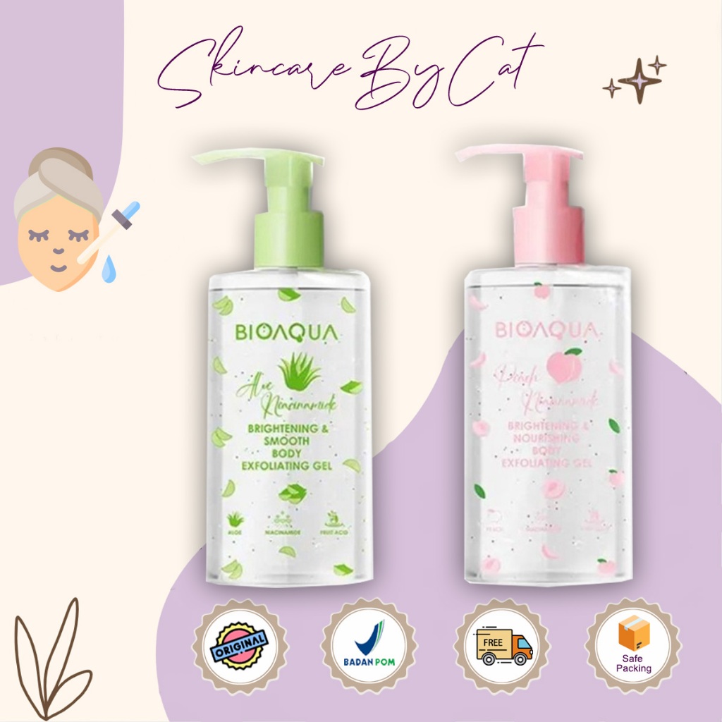 Jual BIOAQUA Exfoliating Gel Scrub Peach - Aloe Niacinamide Brightening ...