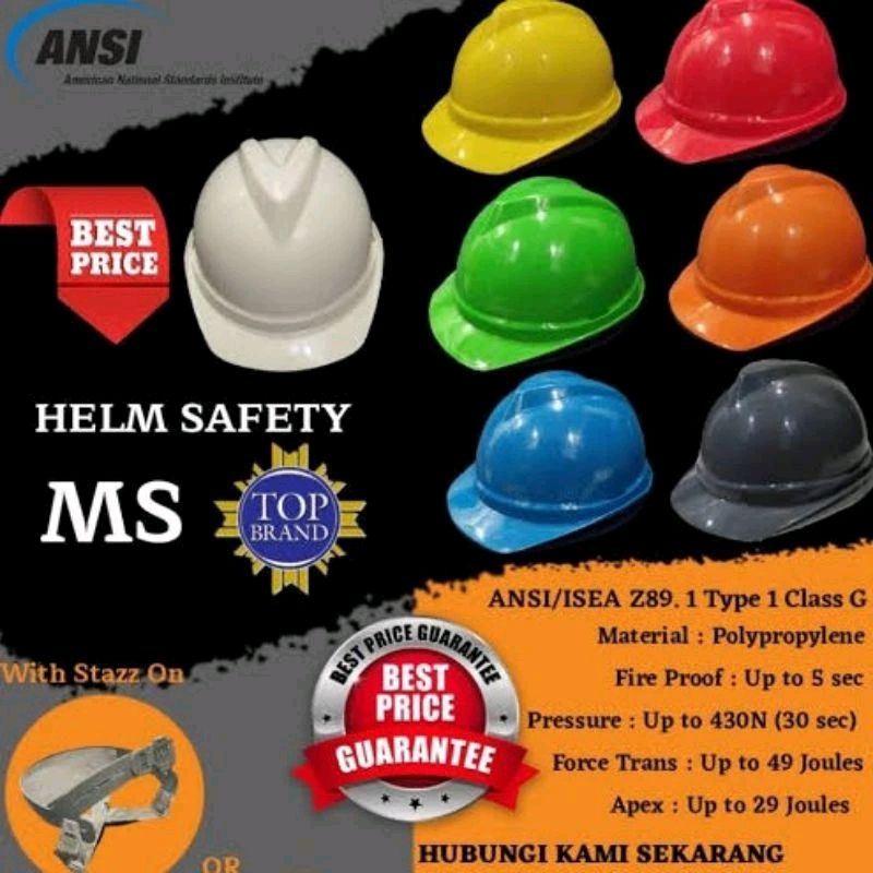 Jual Helm Safety Merk MS /Helm Safety Proyek/Helm Safety SNI Proyek ...