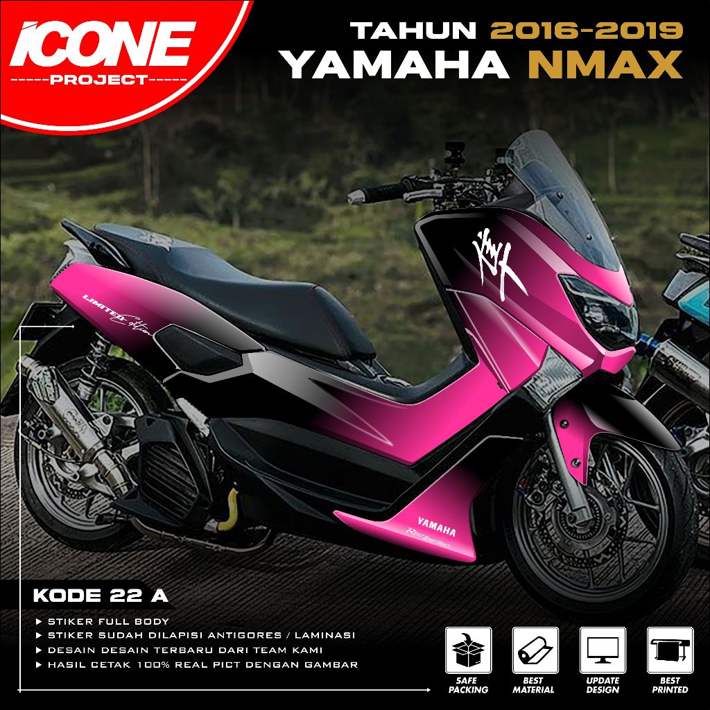 Jual ICONE PROJECT Stiker Yamaha NMAX OLD 2015-2019 Desain Full Body ...