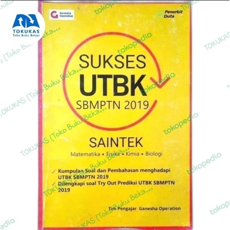 Jual Buku Sukses UTBK SBMPTN SAINTEK 2019 Ganesha Operation | Shopee Indonesia