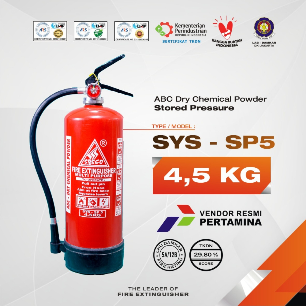 Jual APAR ABC Dry Chemical Powder 4,5 Kg - Alat Pemadam Api Premium ...