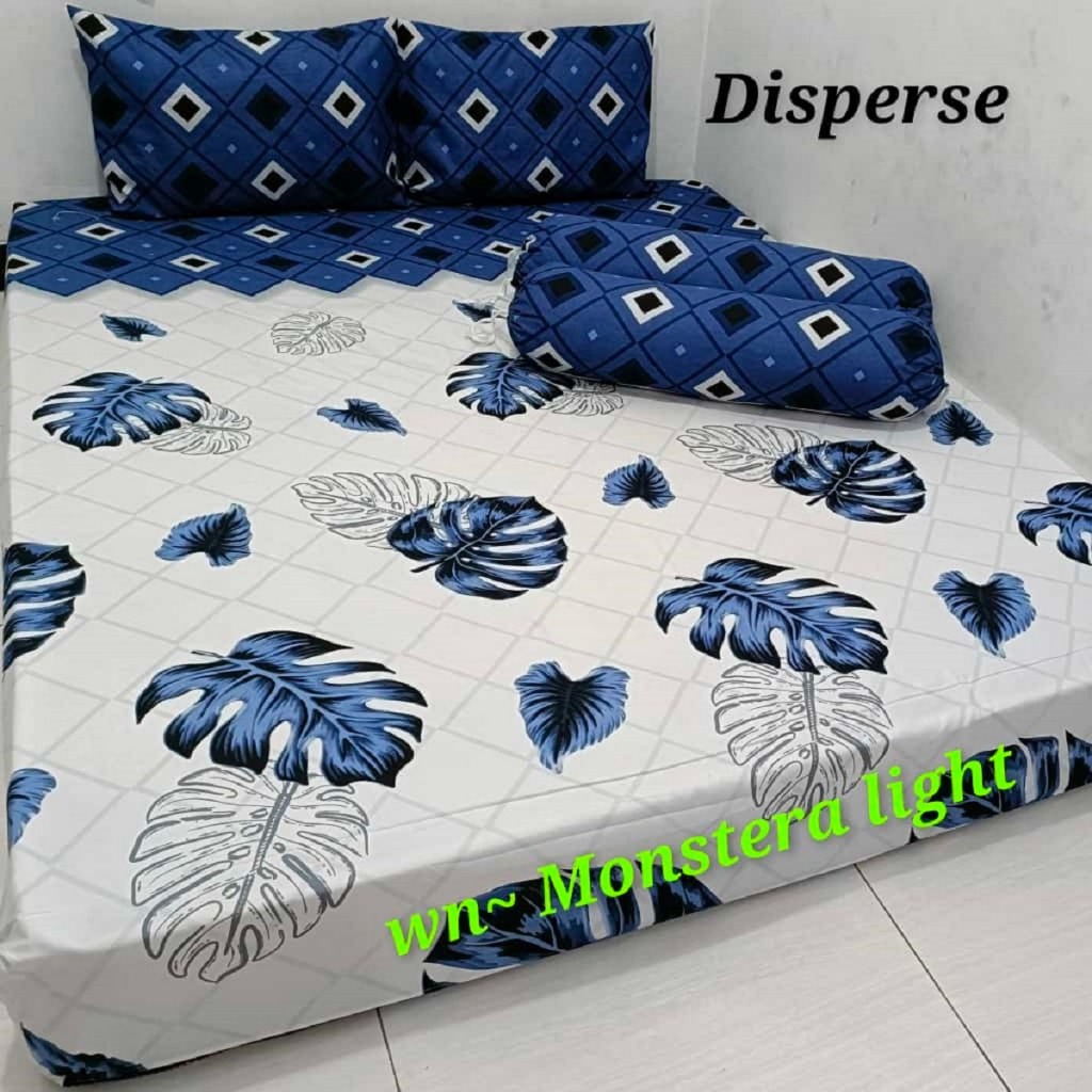 Jual 10 MOTIF SEPRAI HOMEMADE MOTIF MONSTERA LIGHT / SPREI BERBAGAI ...
