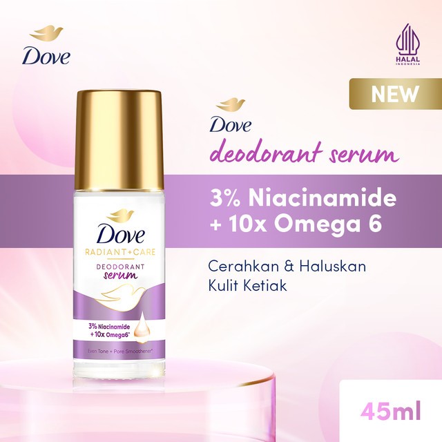 Jual Dove Deodorant Serum Roll On 3% Niacinamide + 10x Omega 6, Cerahkan dan Haluskan Kulit ...