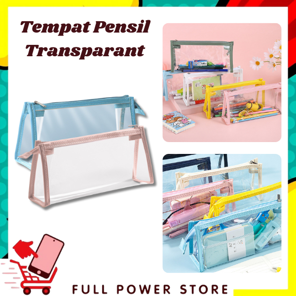 Jual FPS Kotak Pensil Transparan Multifungsi Minimalis Tempat Pensil ...