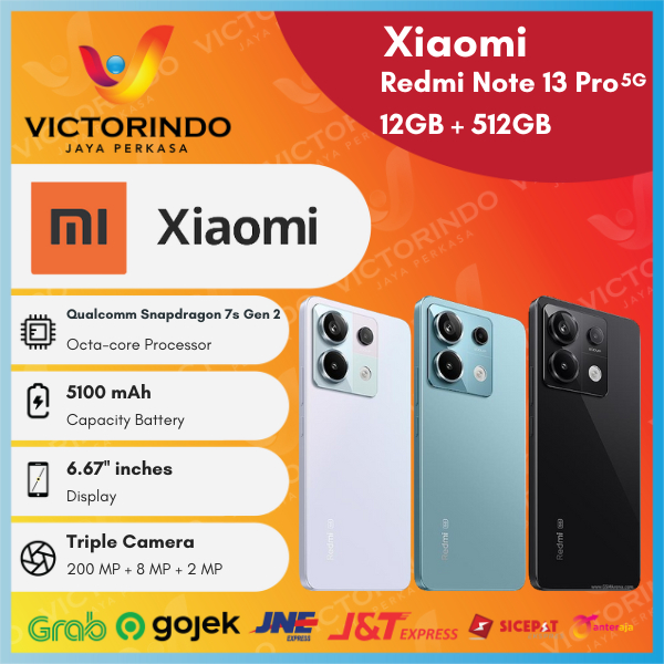 Jual Xiaomi Redmi Note 13 Pro 5G ( Ram 12GB + Rom 512GB ) Garansi Resmi | Shopee Indonesia