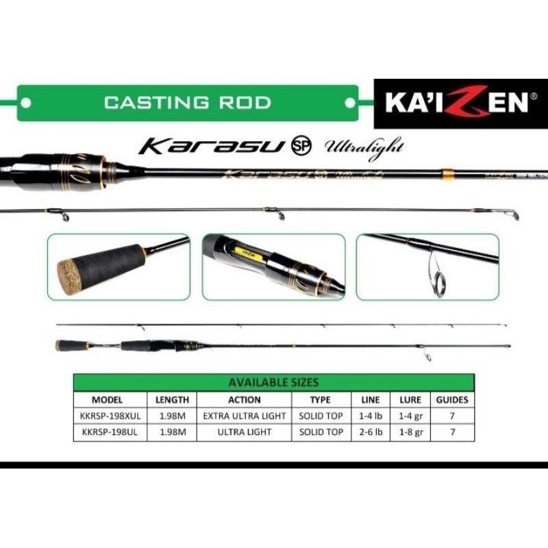 Jual Joran Spinning UL Ultralight Kaizen Katon Dan Karasu 662 198 6Lbs Carbon Solid Kuat ...