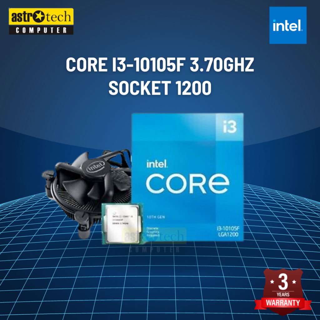Jual Processor Intel Core I3 10105F Box Comet Lake Socket LGA 1200 | Shopee Indonesia