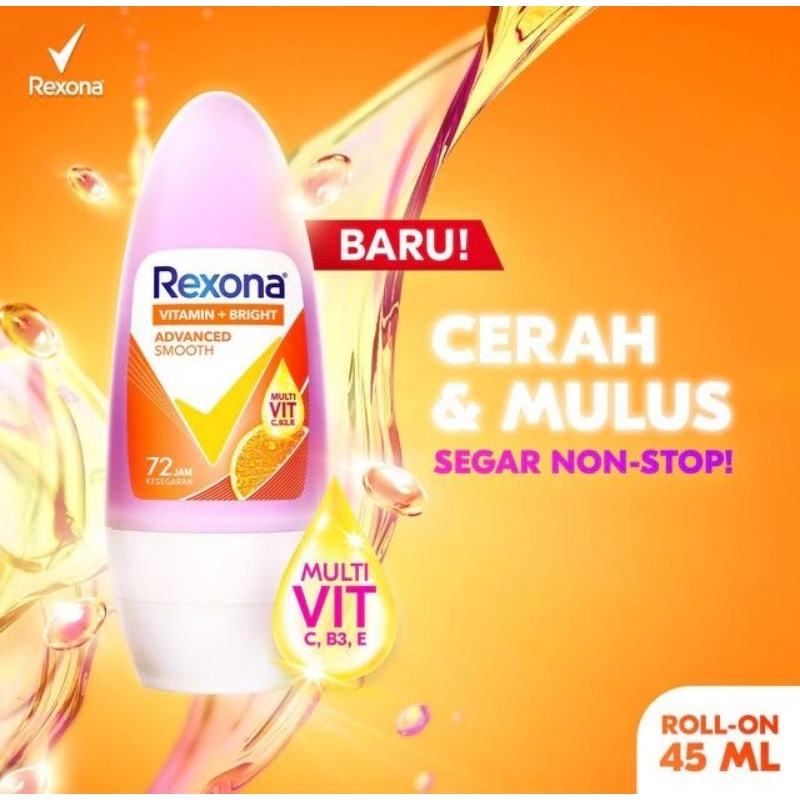 Jual Rexona Women Deodorant Anti-Perspirant Roll On Advanced Smooth 45ml | Shopee Indonesia