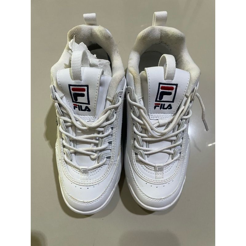 Jual FILA DISRUPTOR 2 WHITE ORI SIZE 37 23.5cm [preloved] | Shopee Indonesia