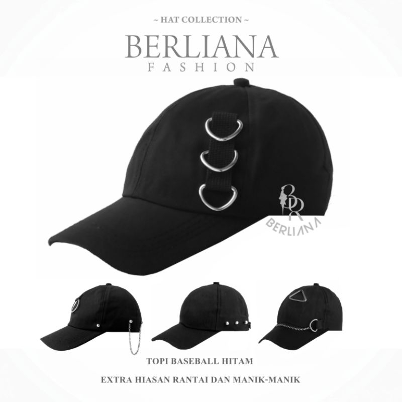 Jual BASEBALL CAP GOTHIC/ GRUNGE/ PUNK - TOPI HITAM KOREA | Shopee ...