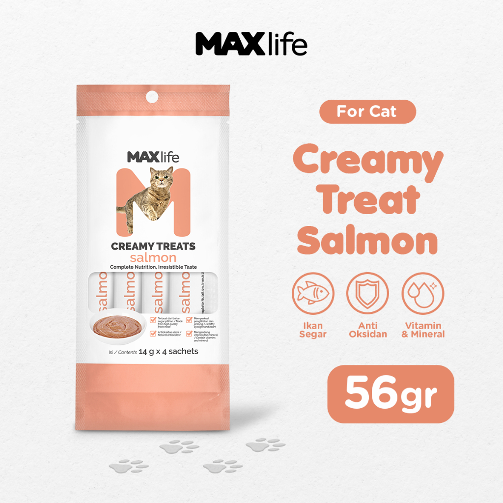 Jual MAXlife Cat Creamy Treats Salmon | Shopee Indonesia