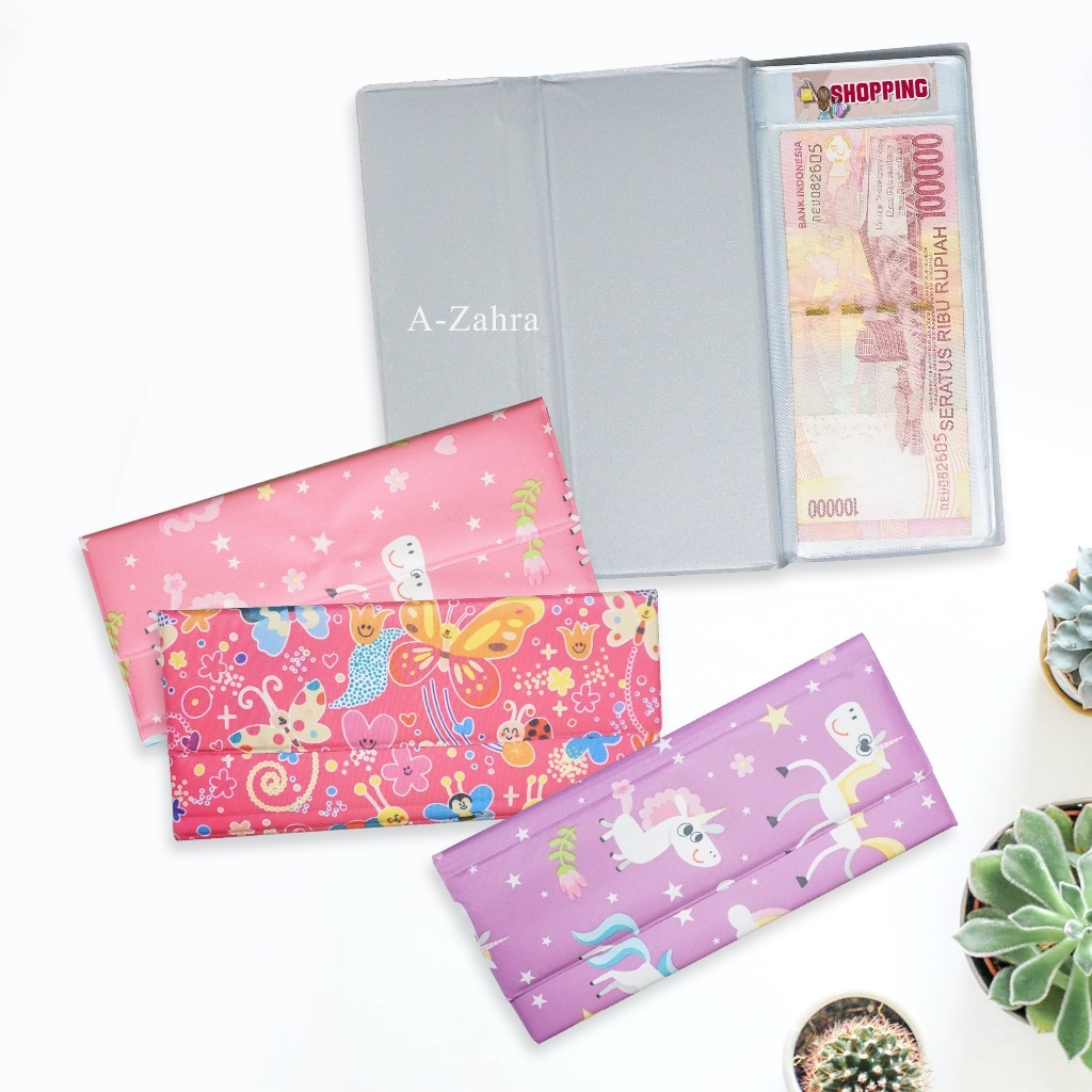 Jual A-ZAHRA DOMPET DISIPLIN MINI MOTIF / DOMPET TABUNGAN SLIP CUTE ...
