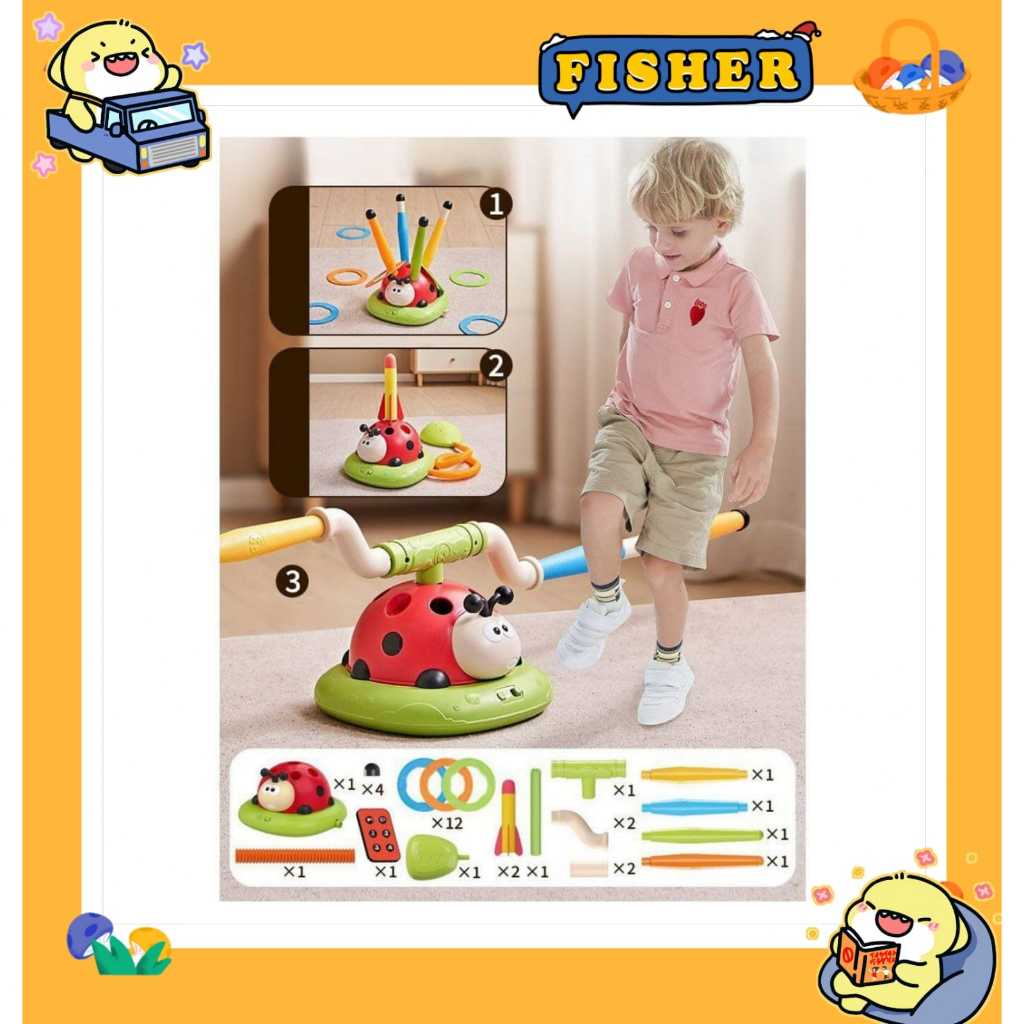Jual [FISHER] 3in1 Exercise and Game Play | Ladybug Exercise Machine ...