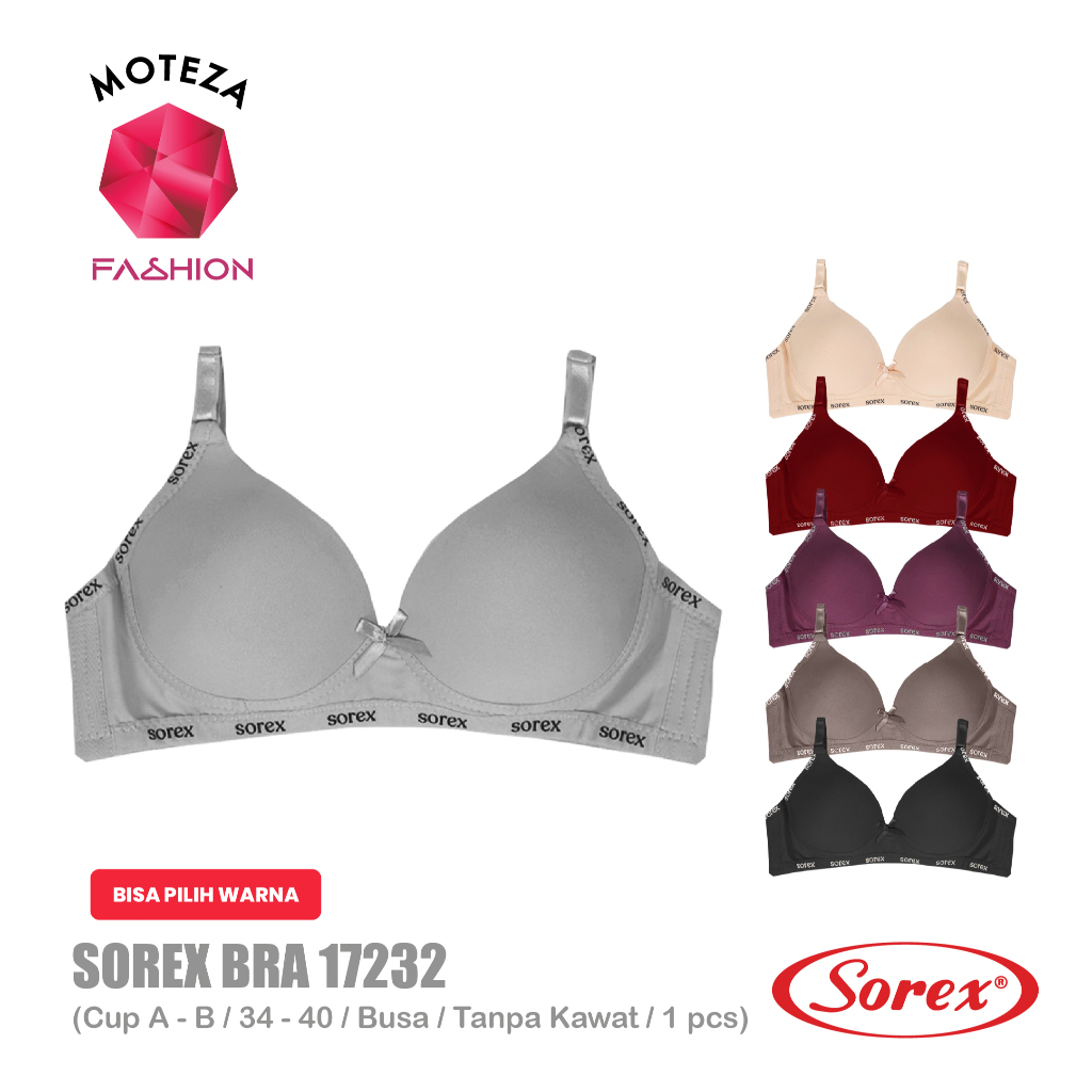 Jual Sorex 17232 Bra BH Wanita Tanpa Kawat Super Soft Busa Tipis Cup B ...