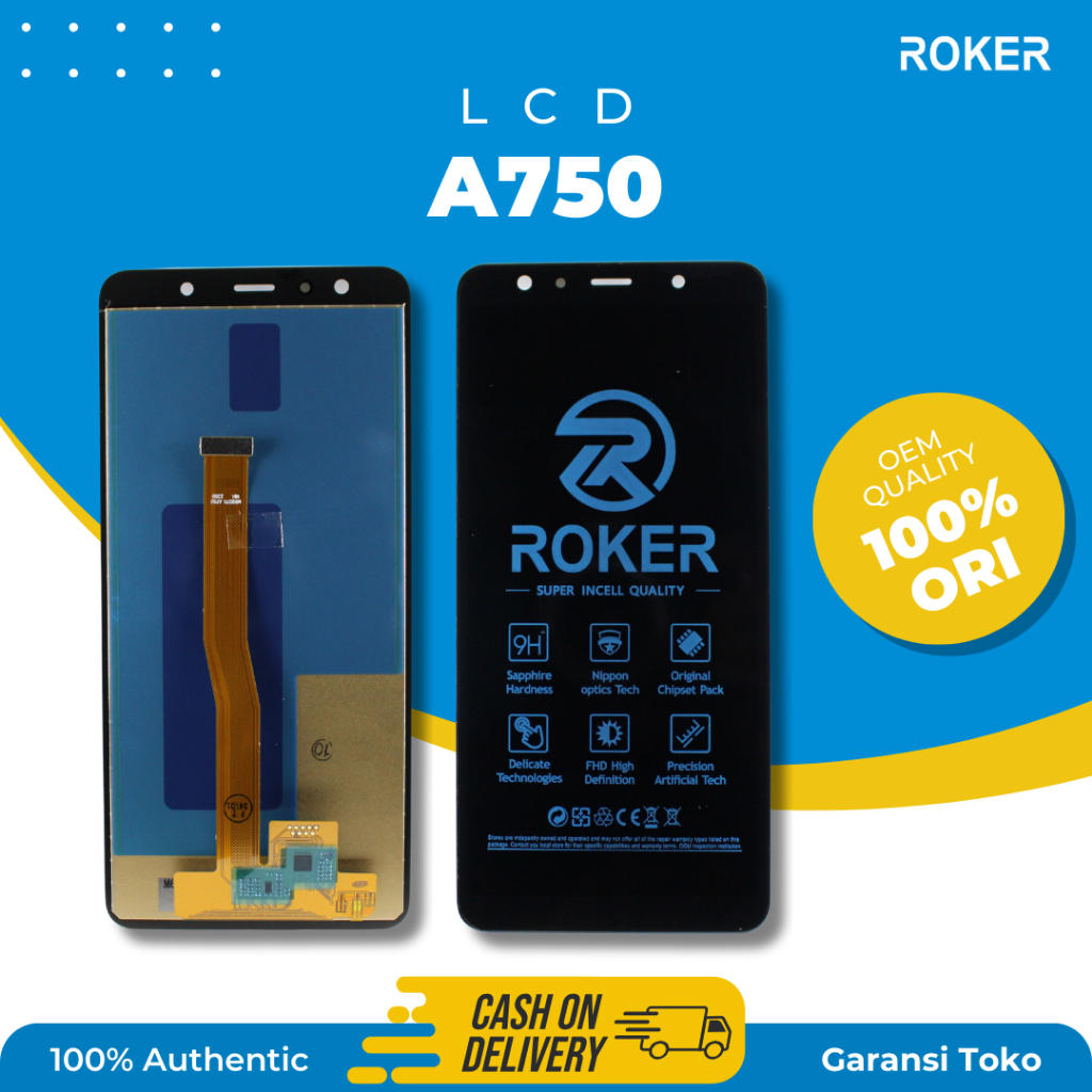 Jual ROKER LCD TOUCHSCREEN SAMSUNG A750 / A7 2018 LCD TS FULLSET ORIGINAL BY ROKER | Shopee ...