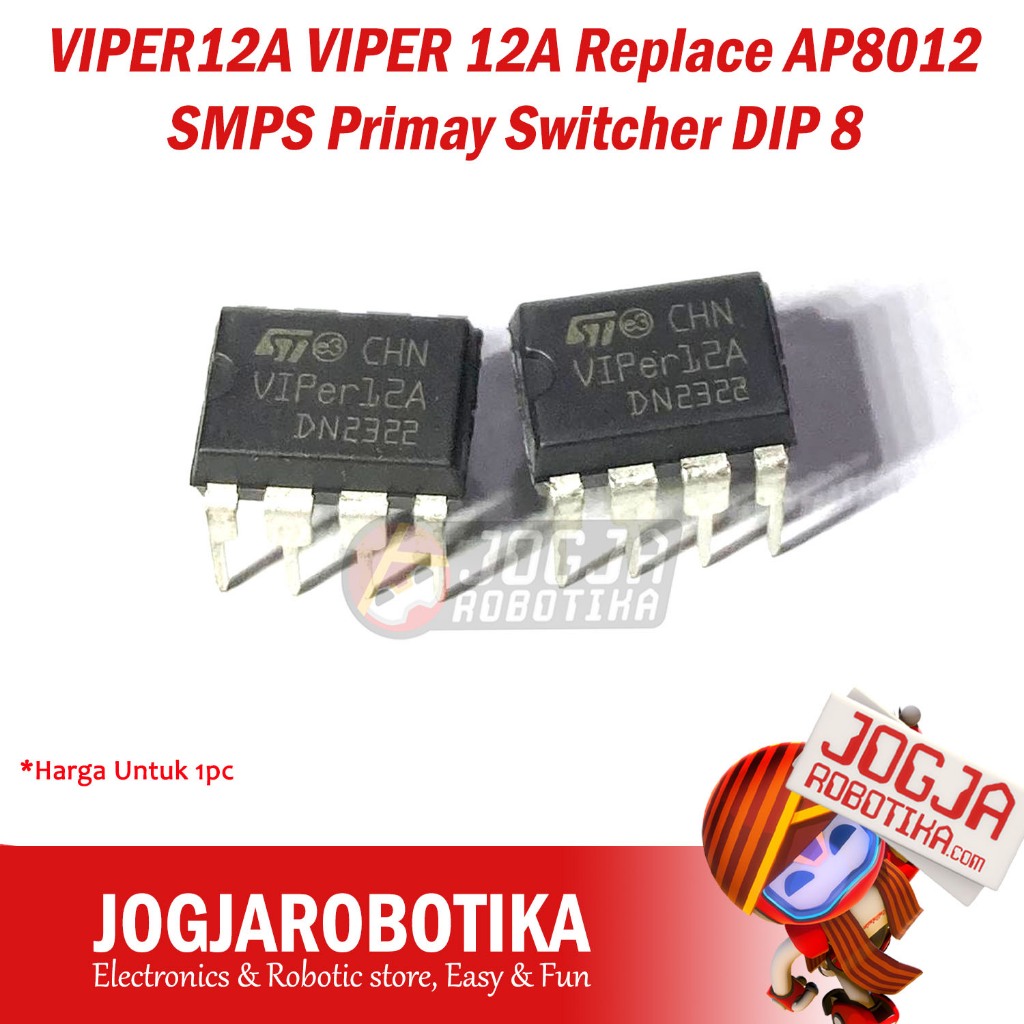 Jual VIPER12A VIPER 12A Replace AP8012 SMPS Primay Switcher DIP 8 | Shopee Indonesia