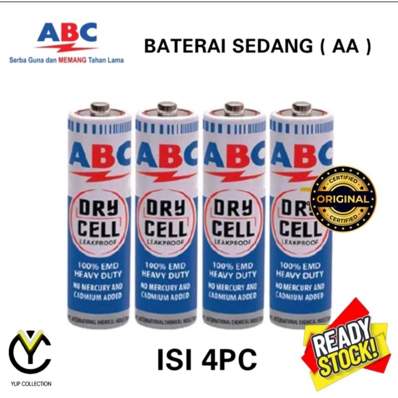Jual Batu Batre ABC biru AA isi 4 | Shopee Indonesia