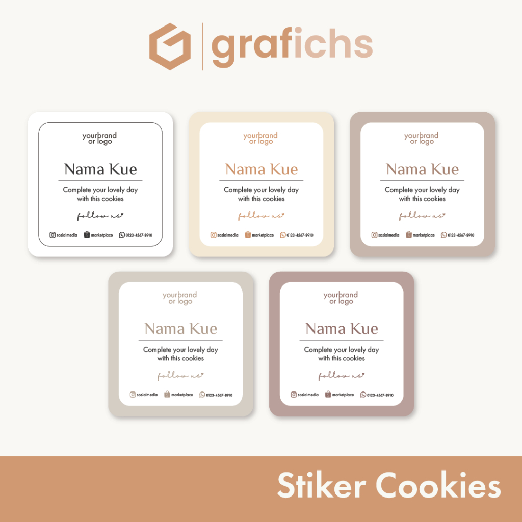 Jual Stiker Kue Cookies GISK26-30 by Grafichs | Shopee Indonesia