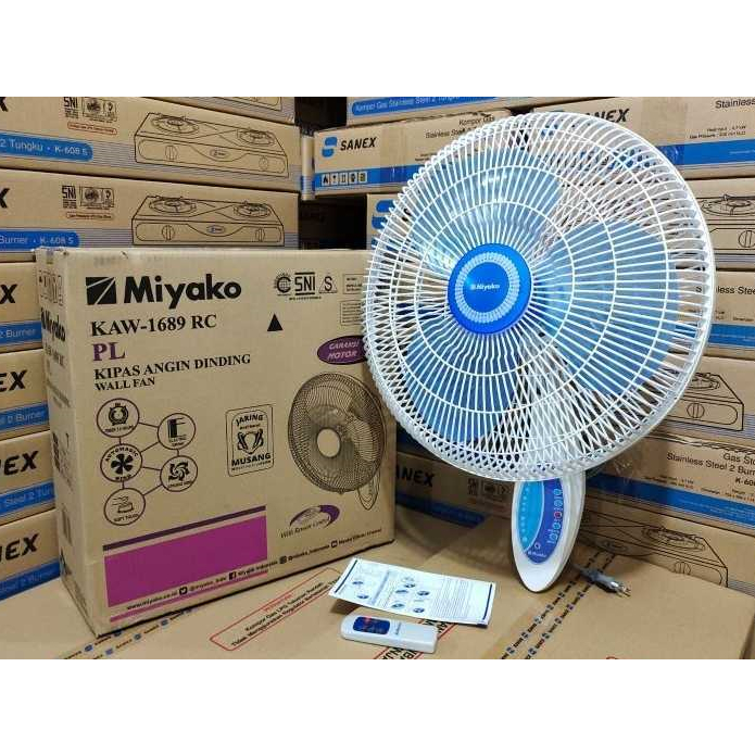 Jual Kipas Angin Dinding Wall Fan MIYAKO Remote KAW 1689 RC PL | Shopee ...