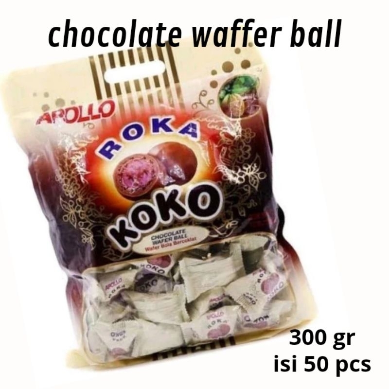 Jual Roka Apollo Roka koko chocolate waffer ball 300gram (Random ...