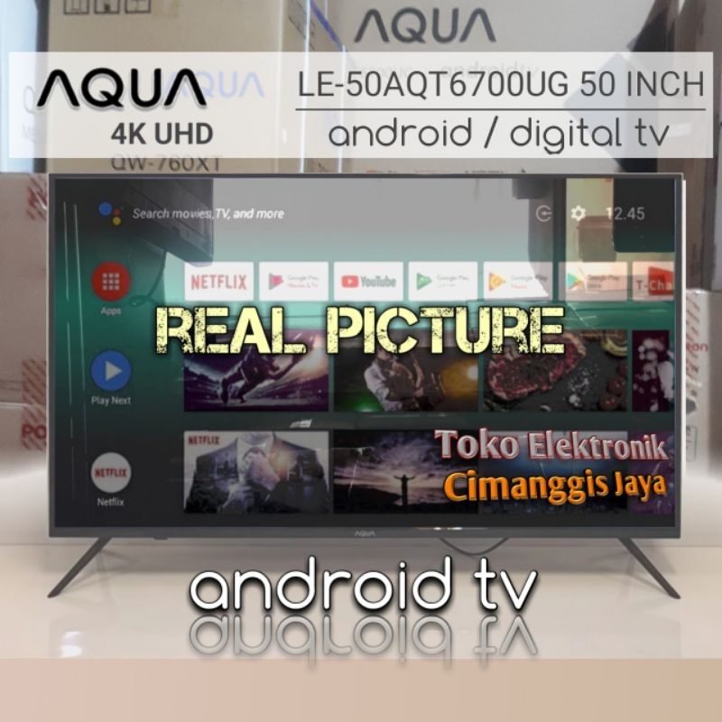Jual android smart tv led Aqua 50 inch digital 4K UHD JNE Trucking ...