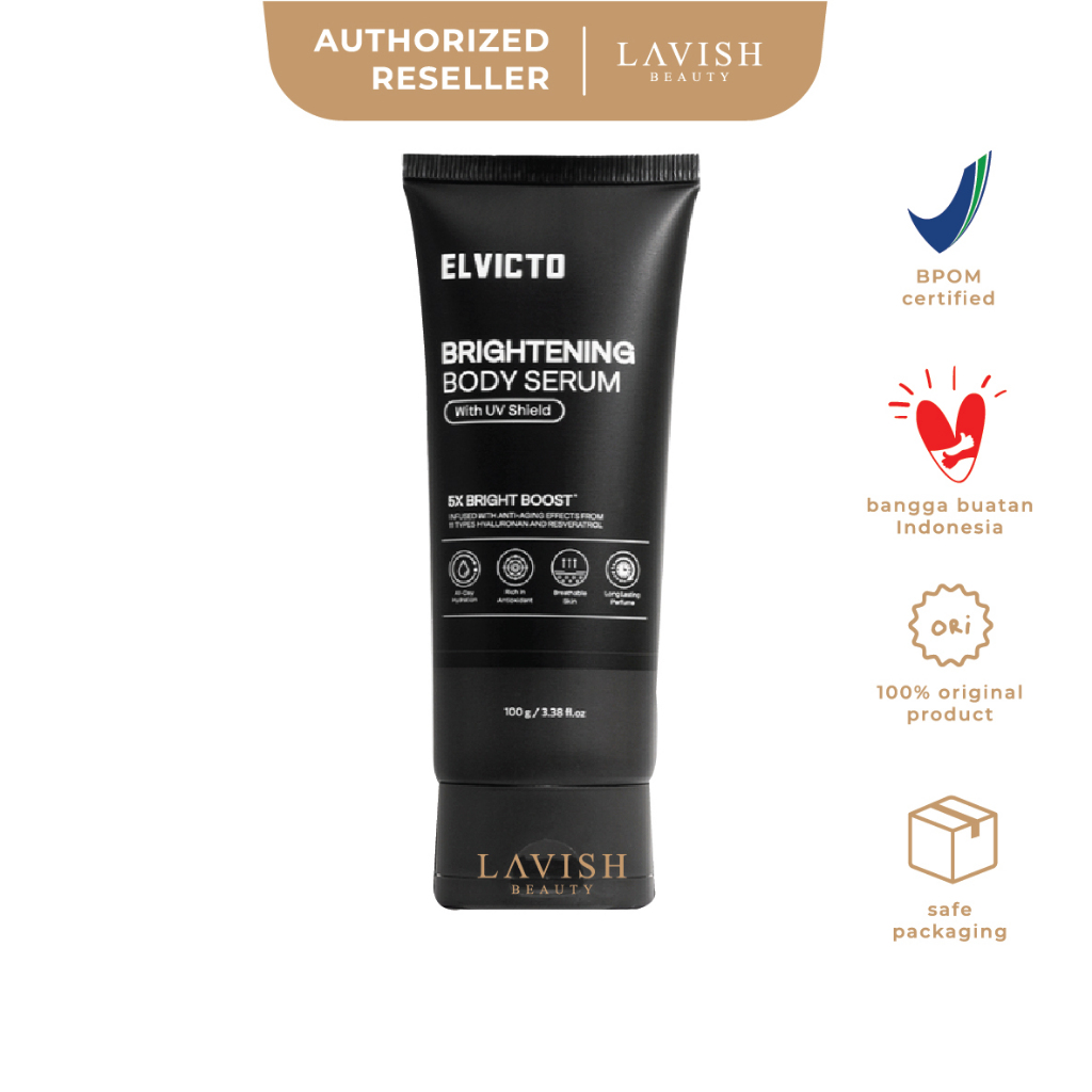 Jual ELVICTO Brightening Body Serum with UV Shield (100gr) | Shopee ...