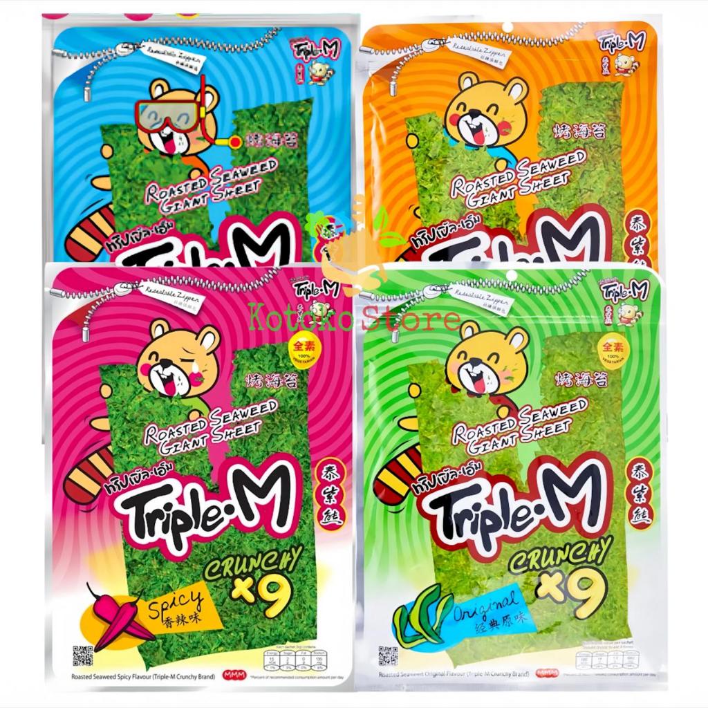 Jual Triple M Roasted Seaweed Giant Sheet / Snack Rumput Laut / Triple ...