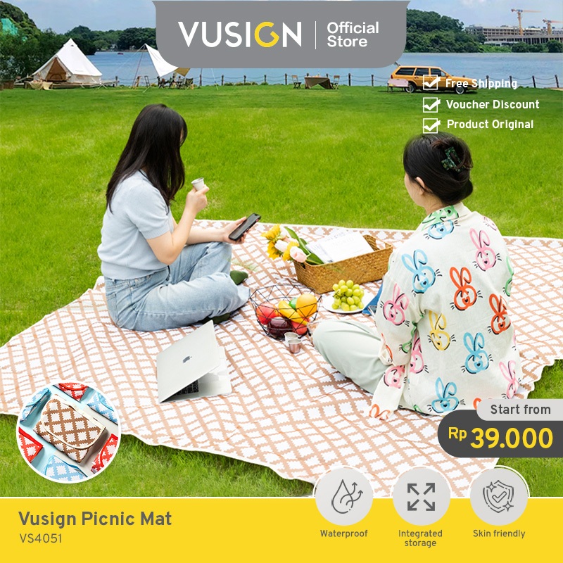 Jual Vusign Picnic Mat / Tikar Piknik Lipat Anti Air Kapasitas 8 Orang ...