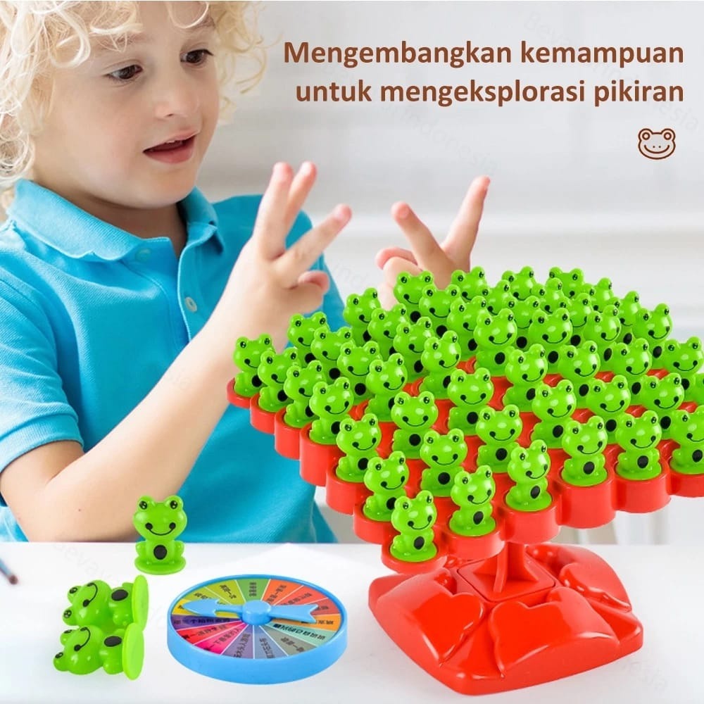 Jual Mainan Edukasi Anak Family Game Tree Frog Balance / Mainan ...