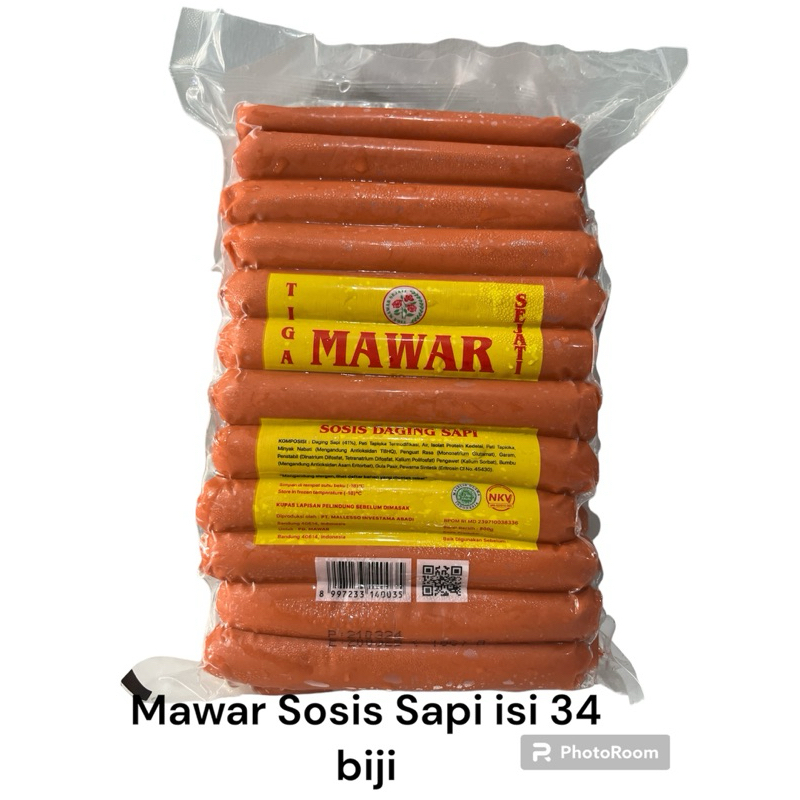 Jual Sosis Daging Sapi Tiga Mawar Sejati - 800g | Shopee Indonesia