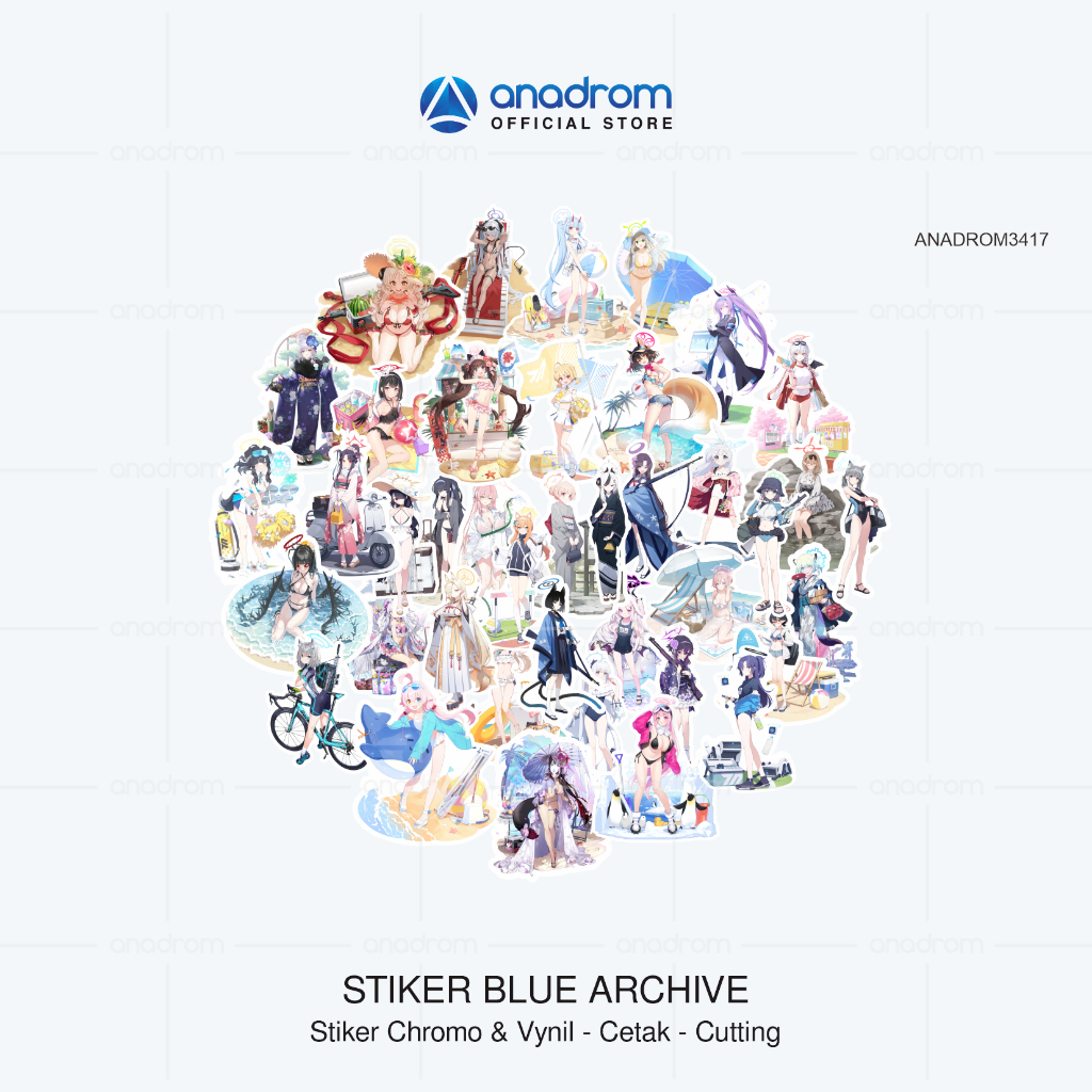 Jual Sticker Blue Archive | Sticker Chibi Blue Archive | Anadrom 3417 ...