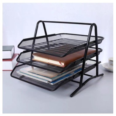 Jual Rak File Dokumen Surat Kertas 3 Susun Jaring Besi - Paper Document ...