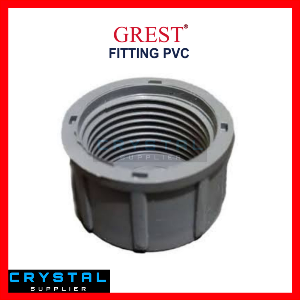 Jual Dop Drat Dalam 3/4" inch GREST PVC / Female Cap Tutup Derat Ulir ...