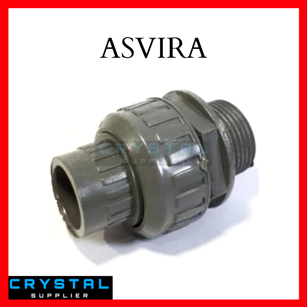 Jual Vlok Sok Water Mur ASVIRA 1 x 1/2" inch PVC Drat Luar / Verlop ...
