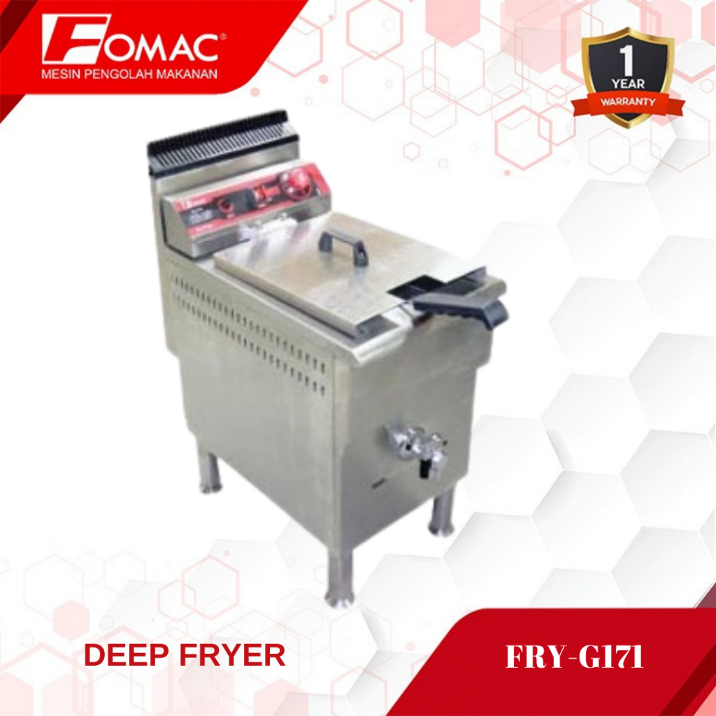 Jual FOMAC Deep Fryer FRY-G171 Gas Mesin Penggorengan 1 Tank 17 Liter ...