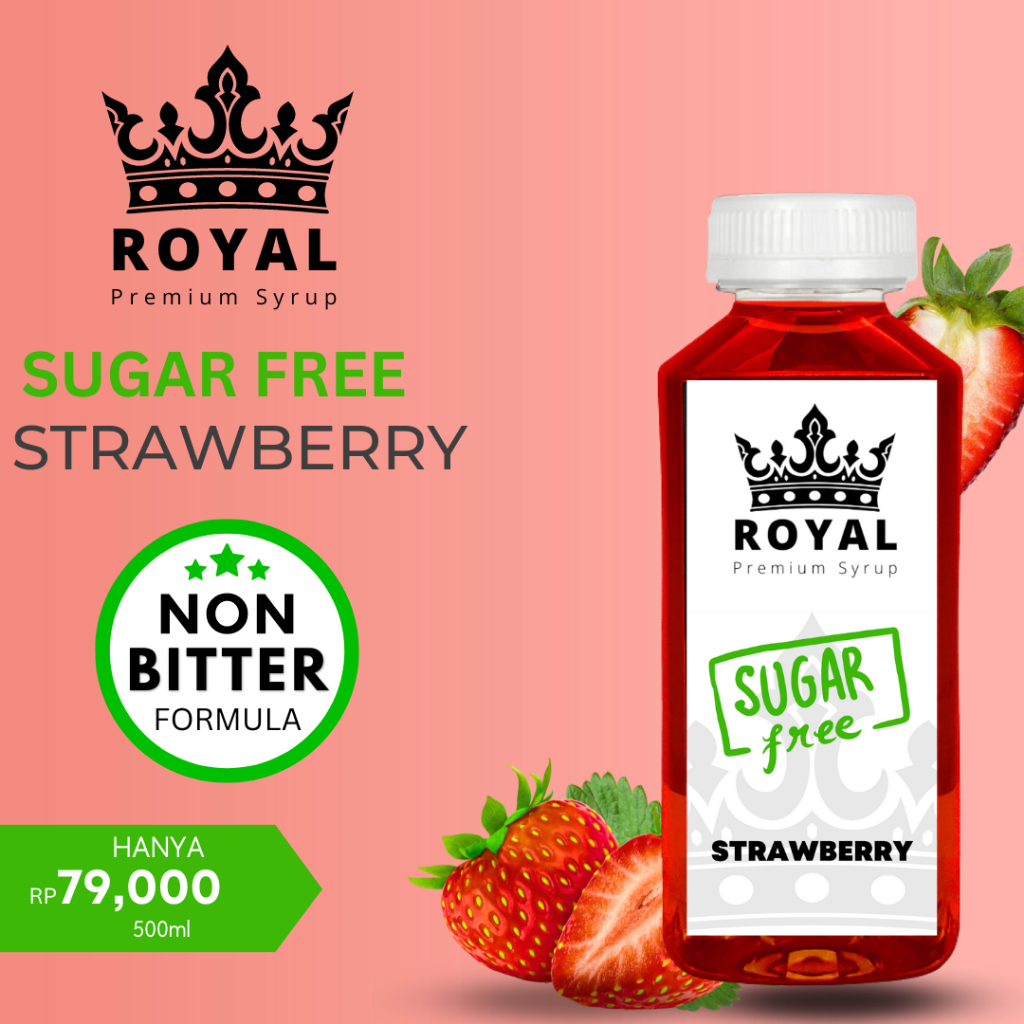 Jual ROYAL SUGAR FREE Strawberry Keto Syrup / Sirup Strawberry (500ml ...