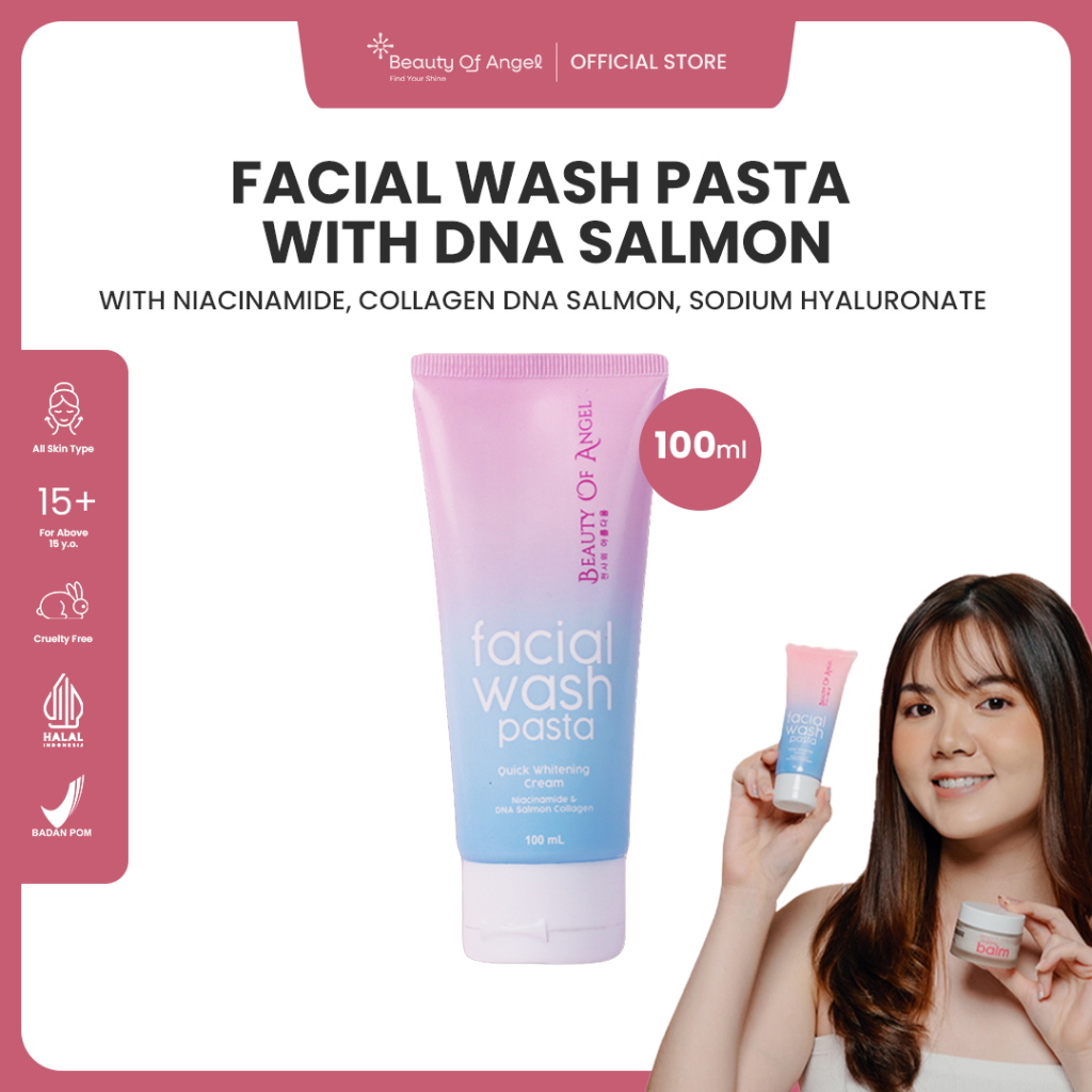 Jual Beauty of Angel - Facial Wash Pasta With DNA Salmon - Cleansing, Hydrating & Brightening ...