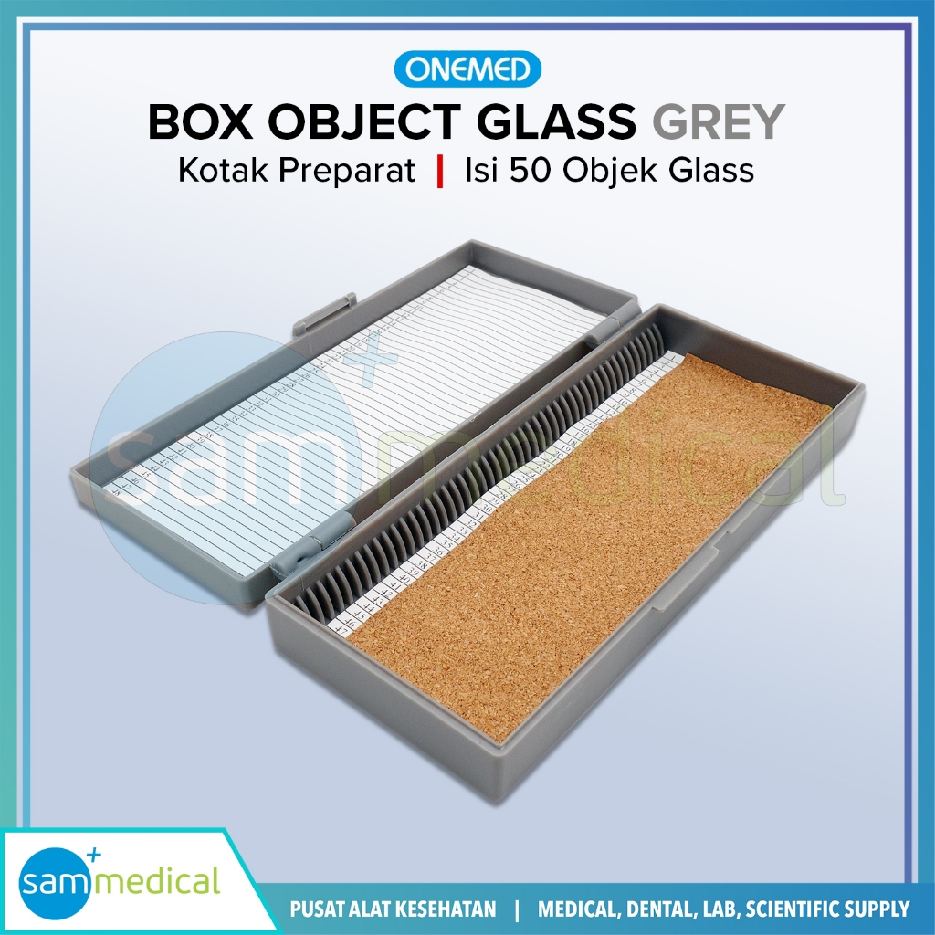Jual One Med Slide Box 50 Slide / Kotak Preparat Objek Glass / Kotak ...