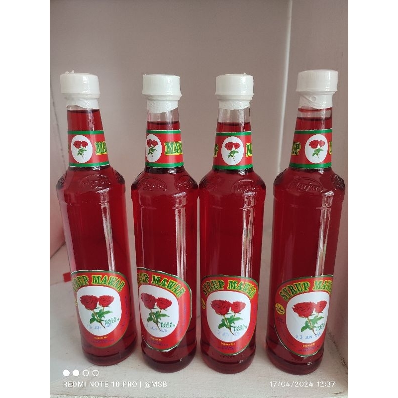 Jual sirup mawar botol kaca. | Shopee Indonesia